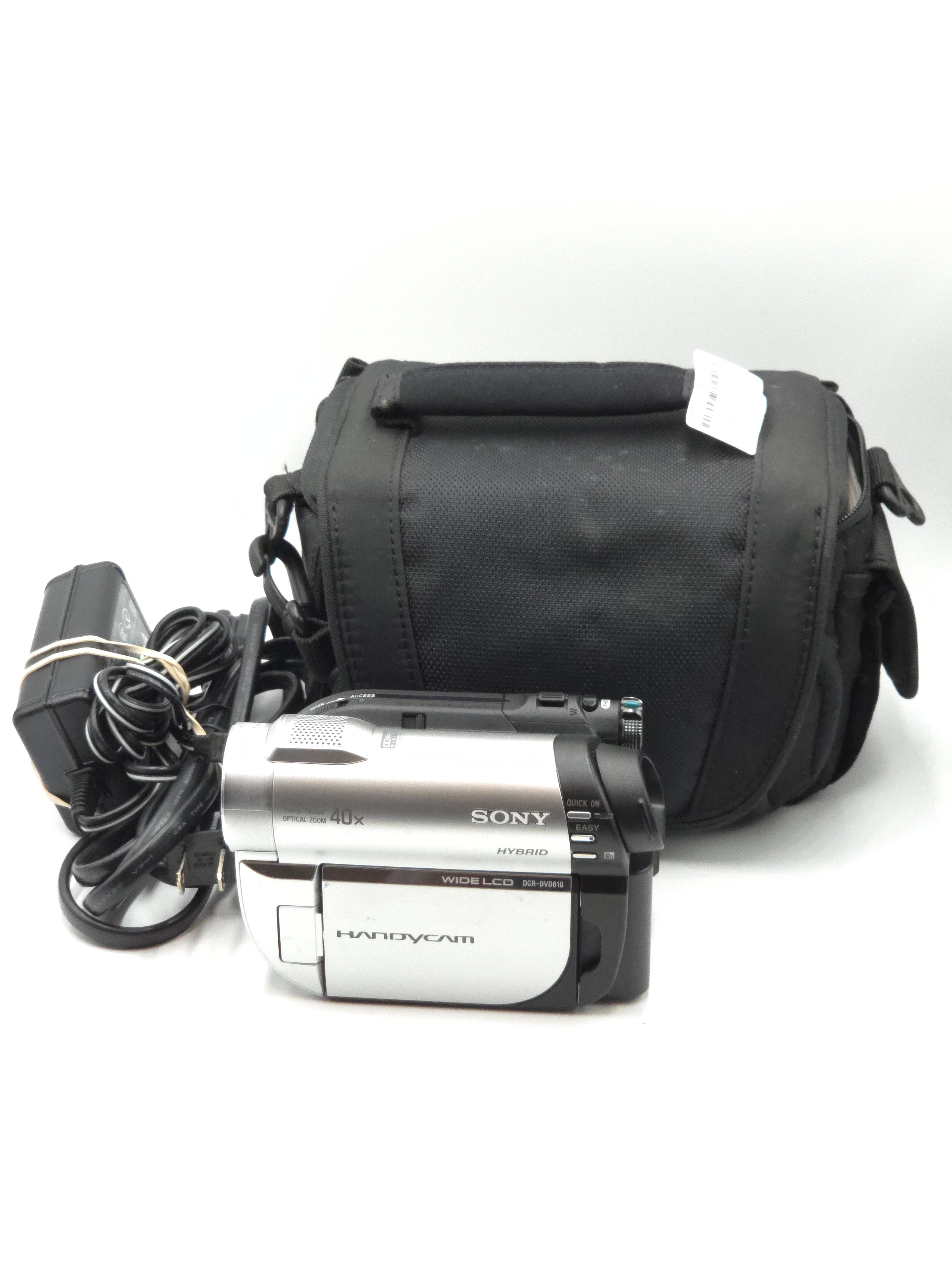 Used Sony Handycam DCR-DVD610 Mini DVD Hybrid Camcorder Video Camera