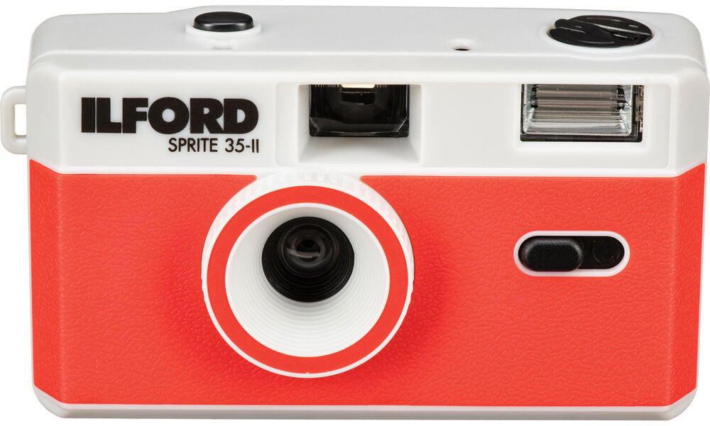 Ilford Sprite 35-II Film Camera (Silver & red)